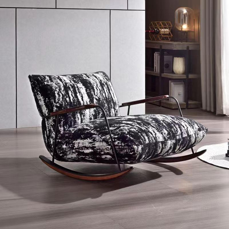 sofa French Italian ink single rocking chair living room balcony lounge ...