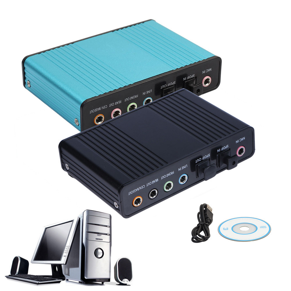 keepdreaming Professional USB Sound Card 6 Channel 5.1 External Optical ...