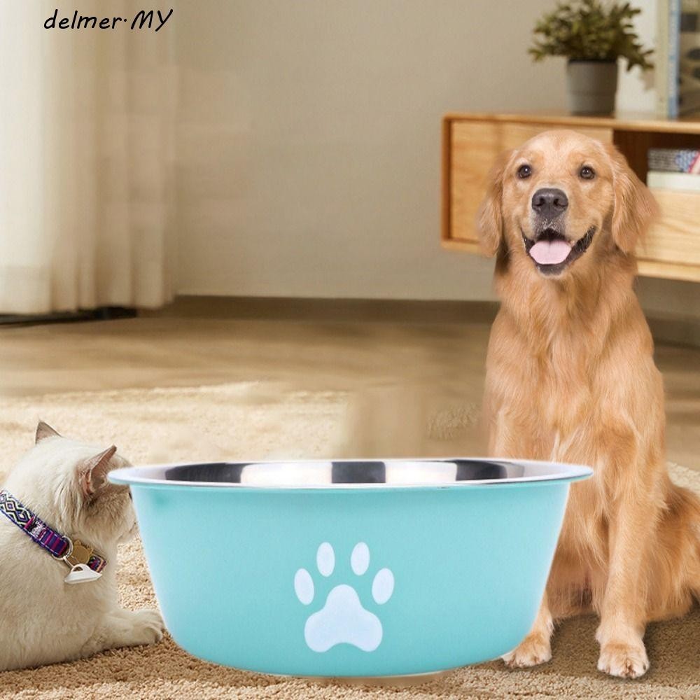 DELMER Stainless Steel Dog Bowl, Non-slip Large Capacity Dog Food Bowls ...