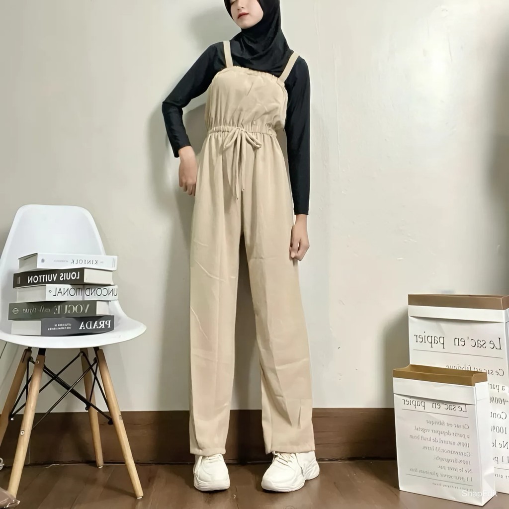 RA - Korean Jumpsuit Modern Muslim Women's Contemporary Cringkle ...
