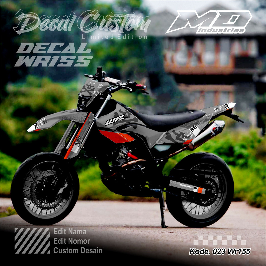 Motorcycle Decal Yamaha WR155 R Full Body Custom Design - Decal ...