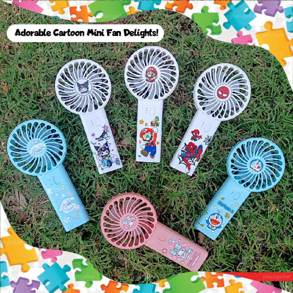 Cute Cartoon Multipurpose Handheld Mini Fan Rechargeable Fan ...