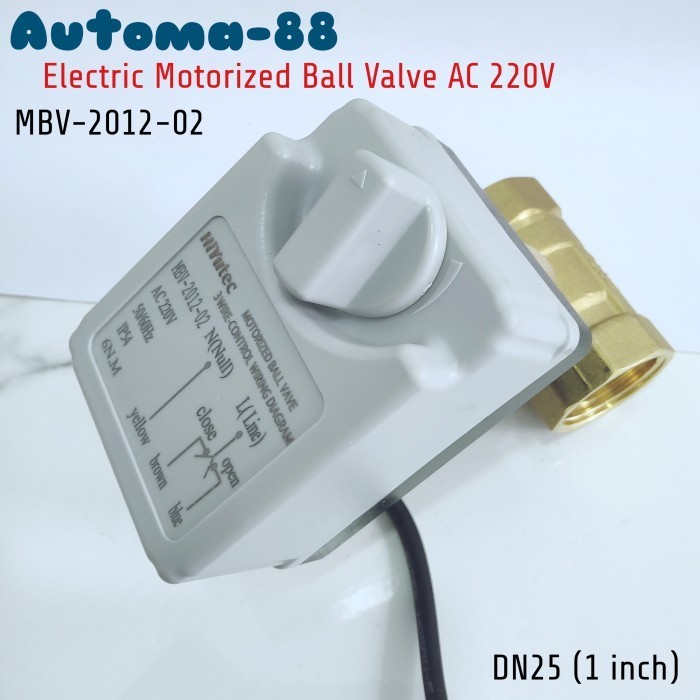 Flow Control Electrical Motorized Ball Valve 2 Way DN25 220V G 1" inch ...