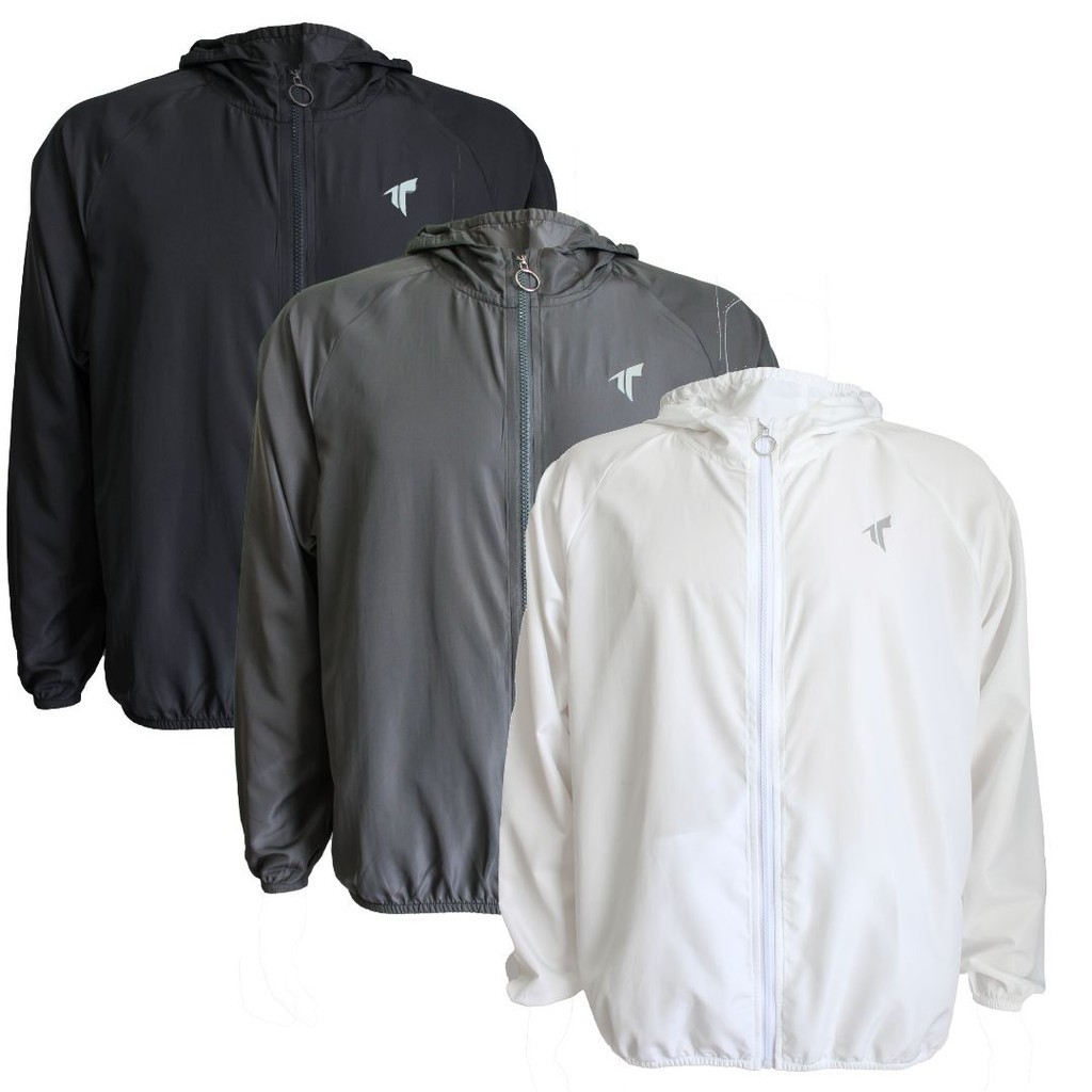 (HARGA BORONG) TEEHO JACKET WATERPROOF WINDBREAKER HOODED UNISEX JACKET ...