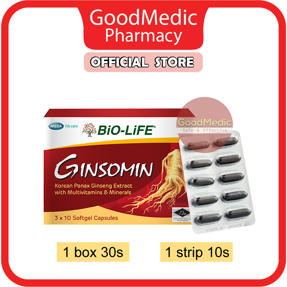 BiO-LiFE Ginsomin Korean Panax Ginseng Extract With Multivitamins ...