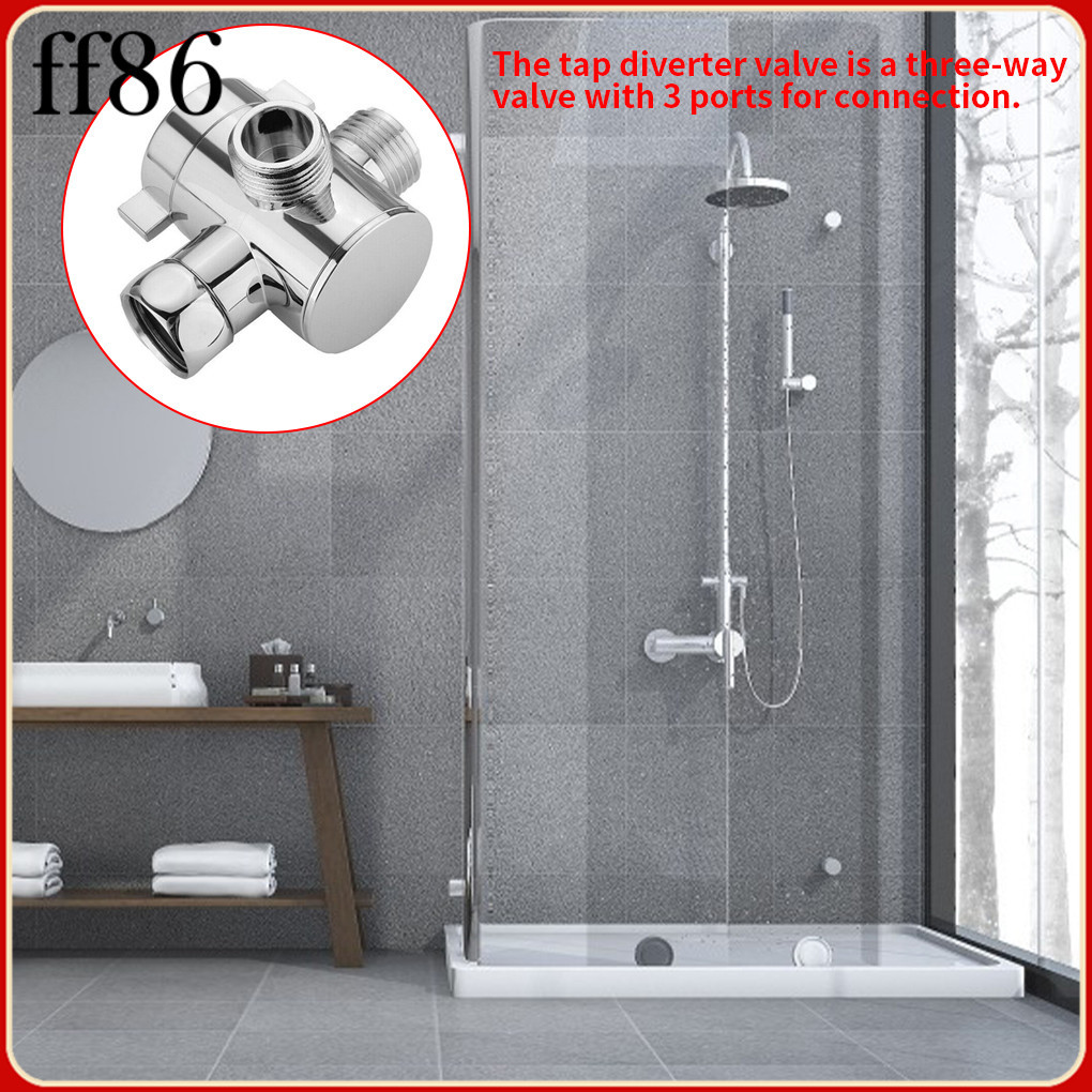 1/2/3/5 Hose Splitter 1/2 3-Way Plated Shower Adapter Plastic Universal ...