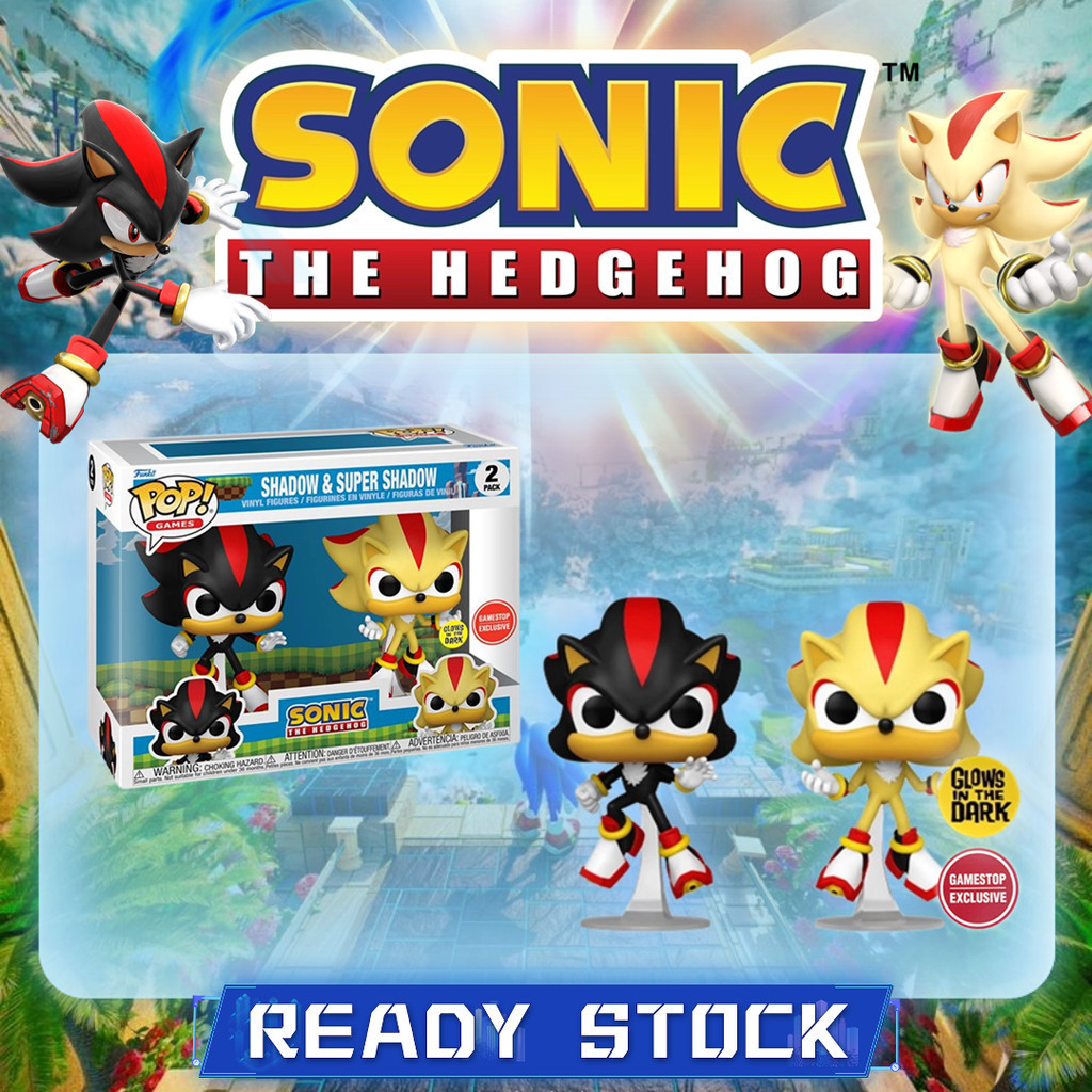 🦊[ Ready Stock ]🦊 Funko Pop ! Games Sonic The Hedgehog Shadow & Super ...
