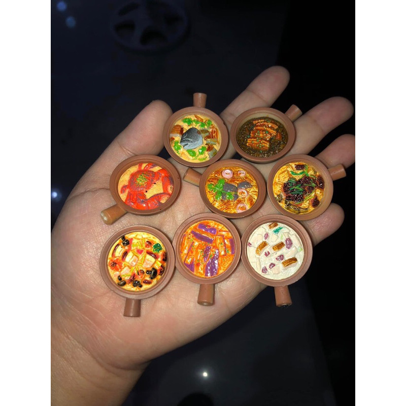 random miniature pot with food and cover for doll,figure and doll house ...