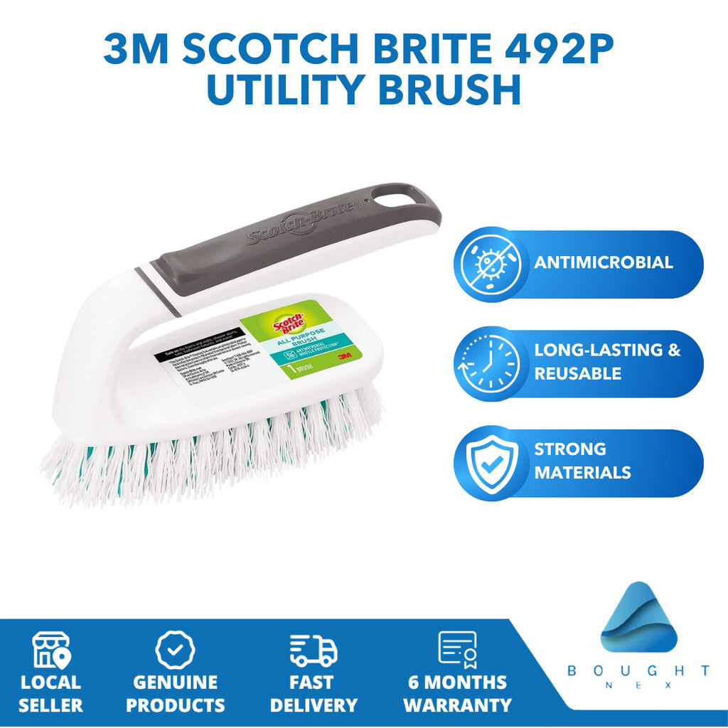 3M Scotch Brite 492P Utility Brush Multi-Purpose Scrub Brush Everyday ...