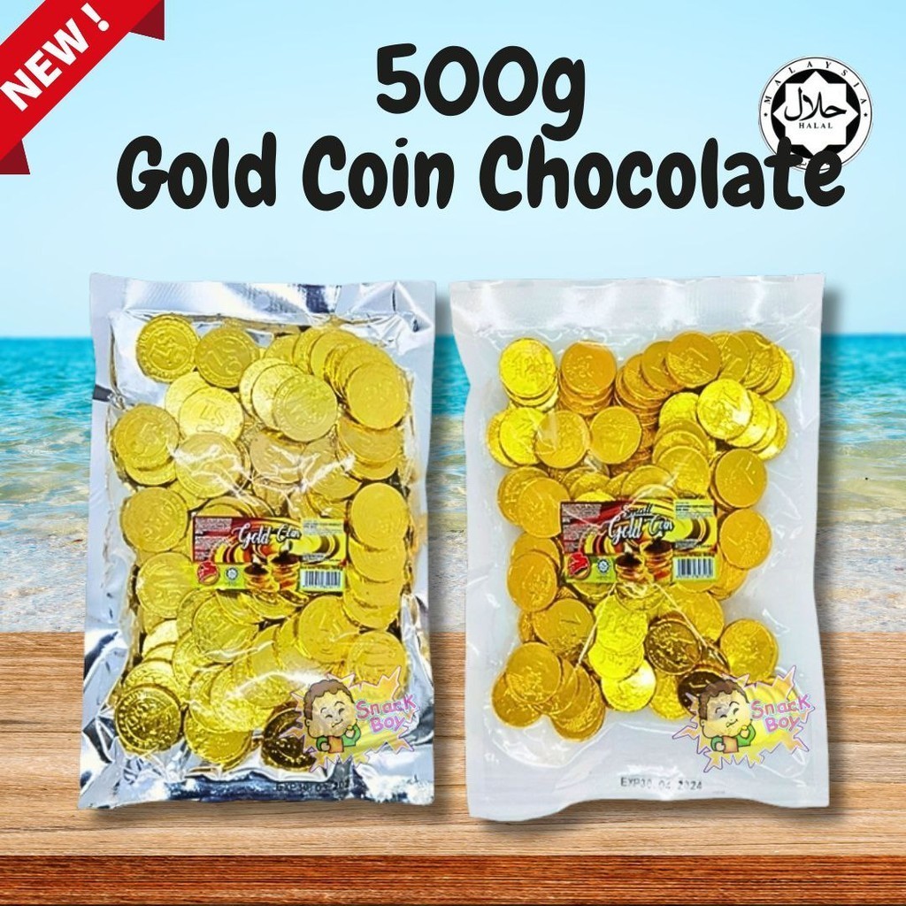 500g Big Gold Coin Chocolate / 500g Small Gold Coin Chocolate / 金币巧克力 ...