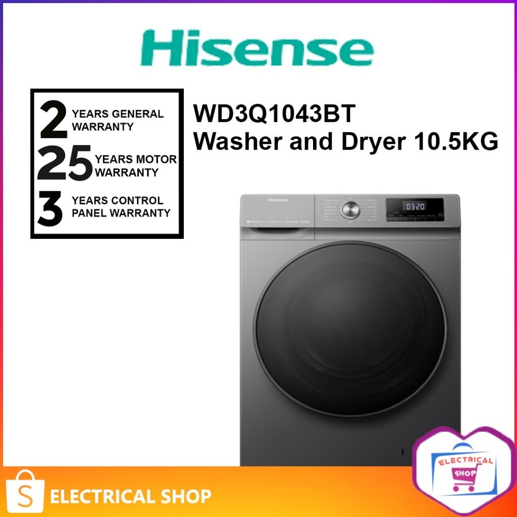 Hisense (10.5KG/7KG) Front Load Washer and Dryer 10.5KG WD3Q1043BT ...