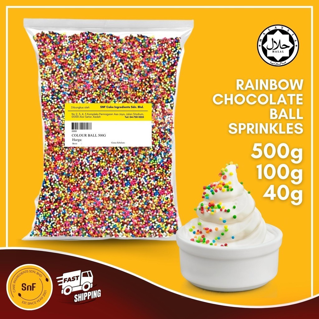Hundred & Thousand Colour Ball Sprinkle Nonpareil Cake Decoration Sugar ...