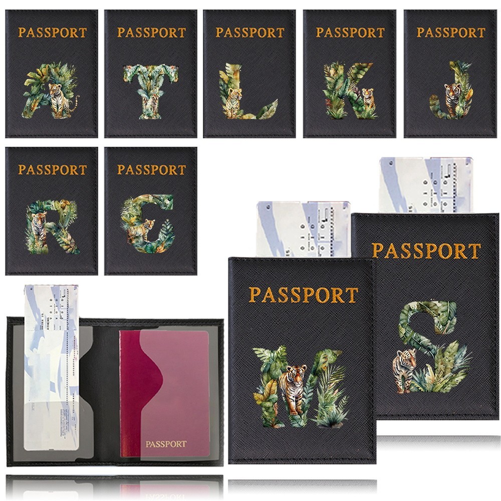 🔥 PU Passport Cover Protective Black Travel Passport Ticket Holder Case ...