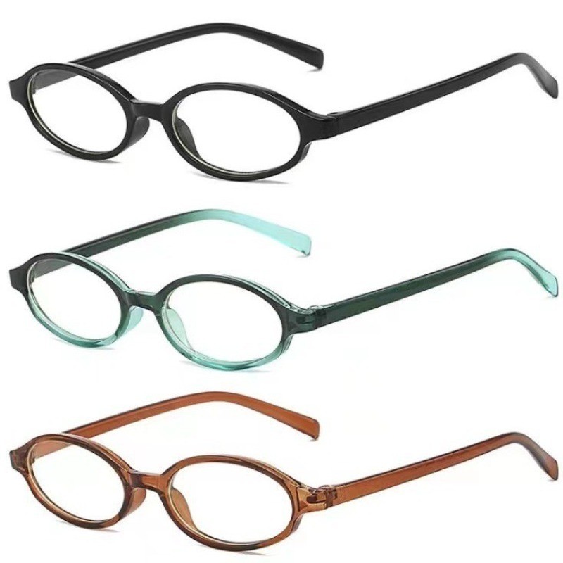 Japanese Retro Transparent Small Frame Oval Glasses Frame Student Men's ...