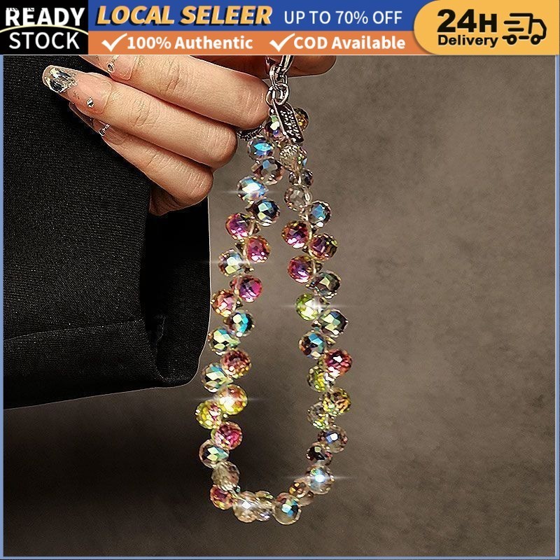 Y2K Luxury Mobile Phone Chain Crystal Portable Wrist Chain Short ...