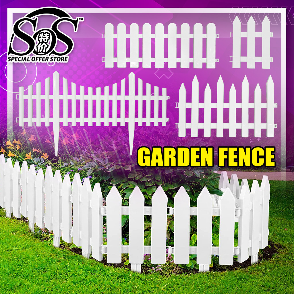 PVC Plastic Garden Fence Garden Decoration Outdoor Pagar Hiasan Taman ...