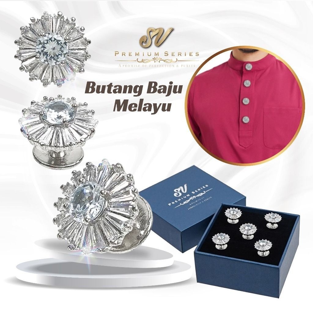 Butang Baju Melayu Set 5 Pcs Exclusive Nikah Kahwin Malay Baju Melayu ...