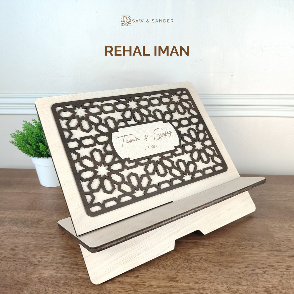 Rehal Free Ukir Nama / Book Stand [Made In Malaysia] | Shopee Malaysia