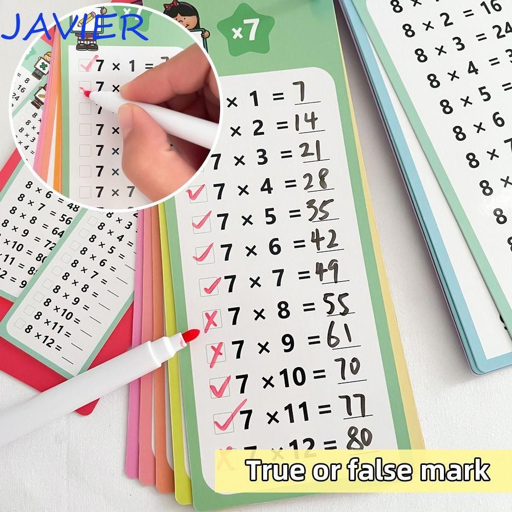 JAVIER Math Education Flash Card, Reuse Mathematics Card Montessori ...