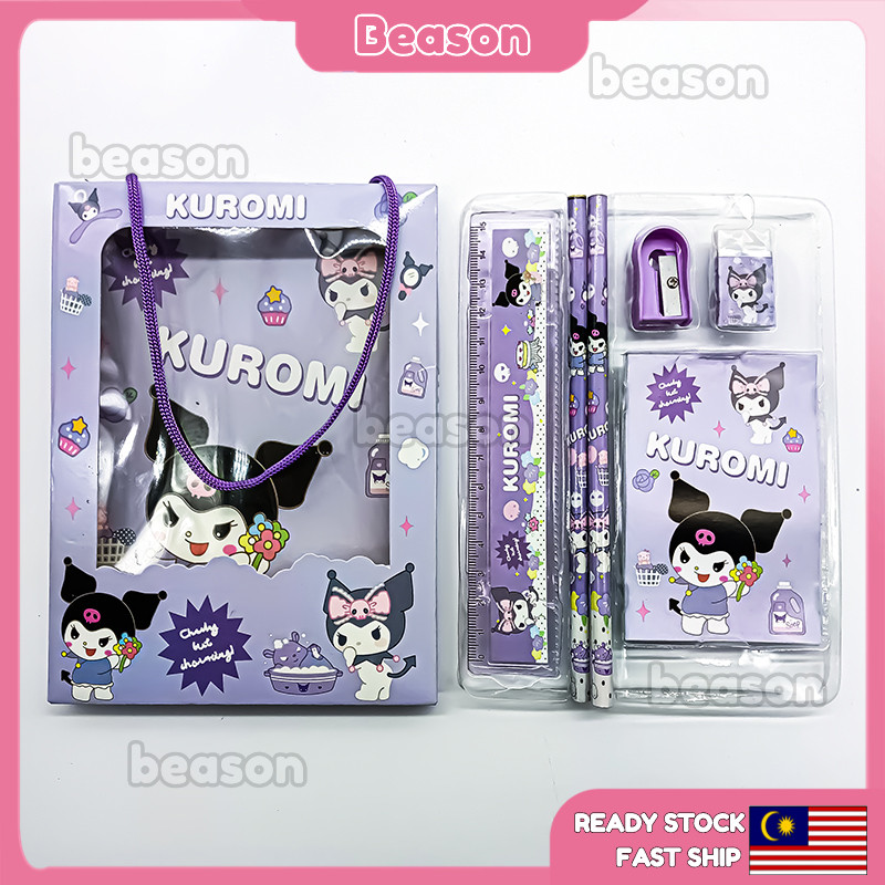 Sanrio Kuromi Stationery Set For Students Kids Alat Tulis Cinnamoroll ...