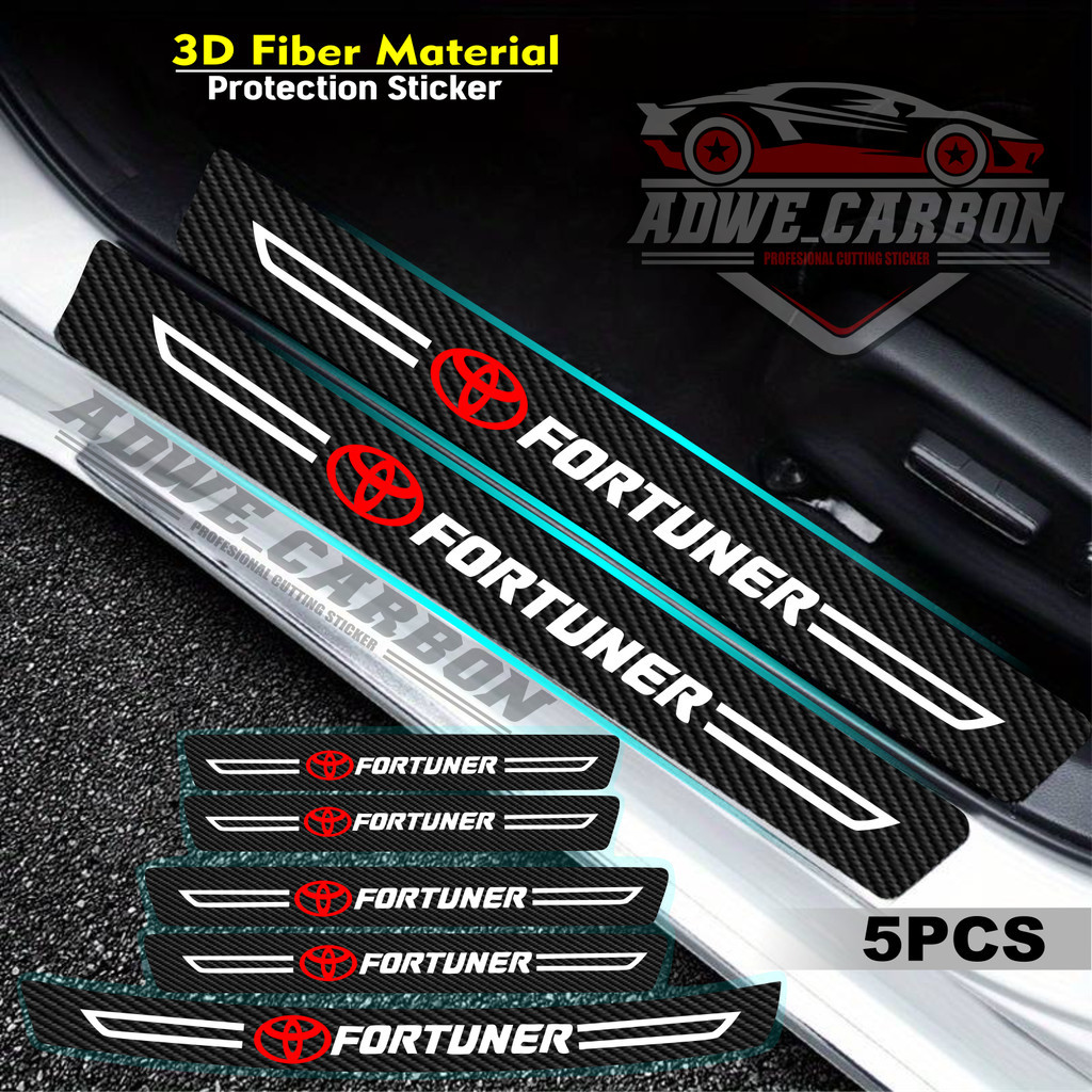 Toyota fortuner Car Door Protector Sticker Carbon fiber 3d Anti-Scratch ...