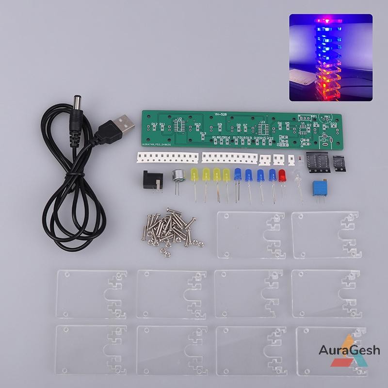 [AuraGesh] DIY Sound Control LED Music Spectrum Electronic Kit Crystal ...