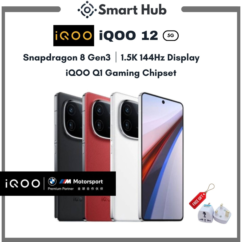 [New] vivo iQOO 12 Snapdragon 8Gen3 1.5K 144Hz 5G Smartphone | Shopee ...