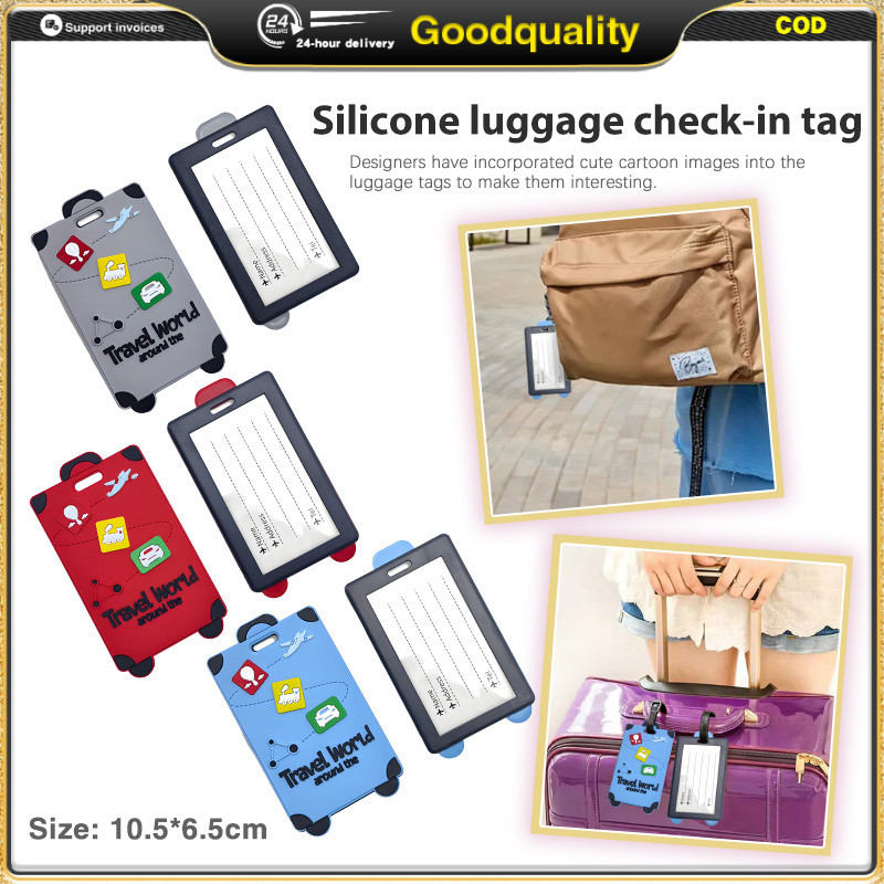 Luggage Luggage Tag Name Tag Cute Cartoon Boarding Pass Lanyard ...