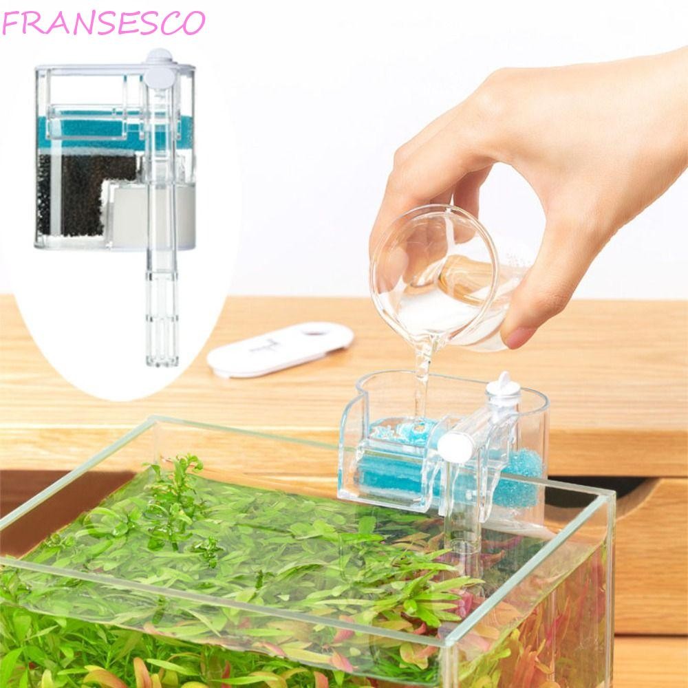 FRANCESCO Waterfall Oxygen Water Filter, 3 in 1 External Fish Tank ...