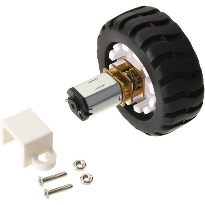Dc N20 Motor Plus Tire Wheels And Gearbox Mounting Dynamo Holder 3 to 6 ...