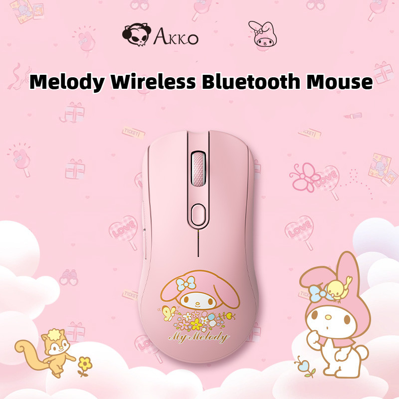 Akko Melody Wireless Game Mouse Bluetooth Mouse Three Modes Silent ...