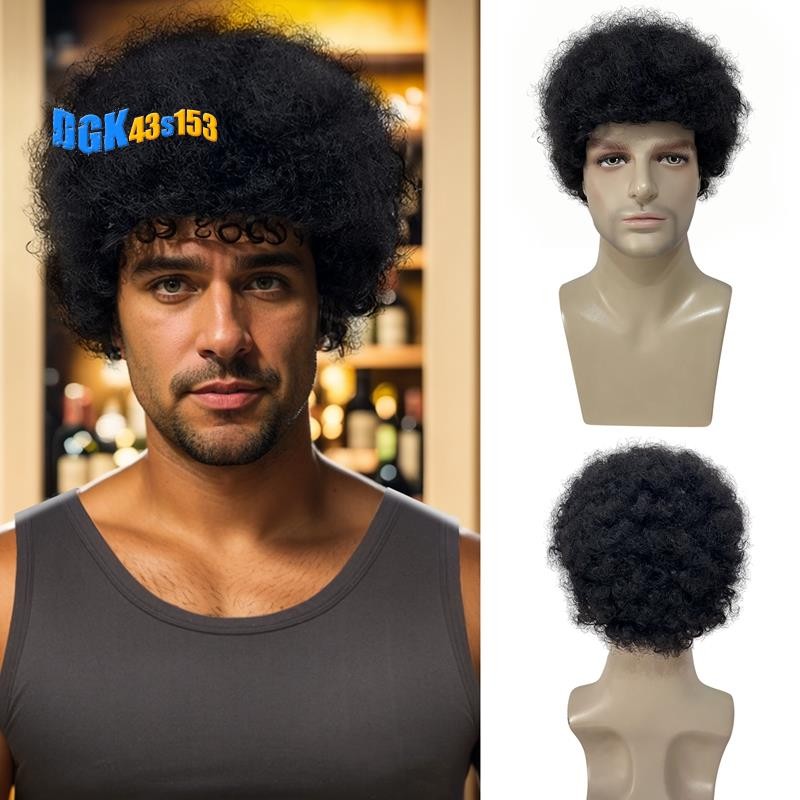 Europe Wig Covering Men'S Chemical Fiber Mechanism High Temperature ...