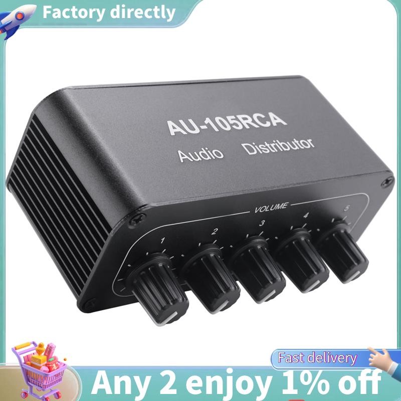 Stereo Audio Mixer 1 Input 5 Output Multi-Channel Audio Source ...