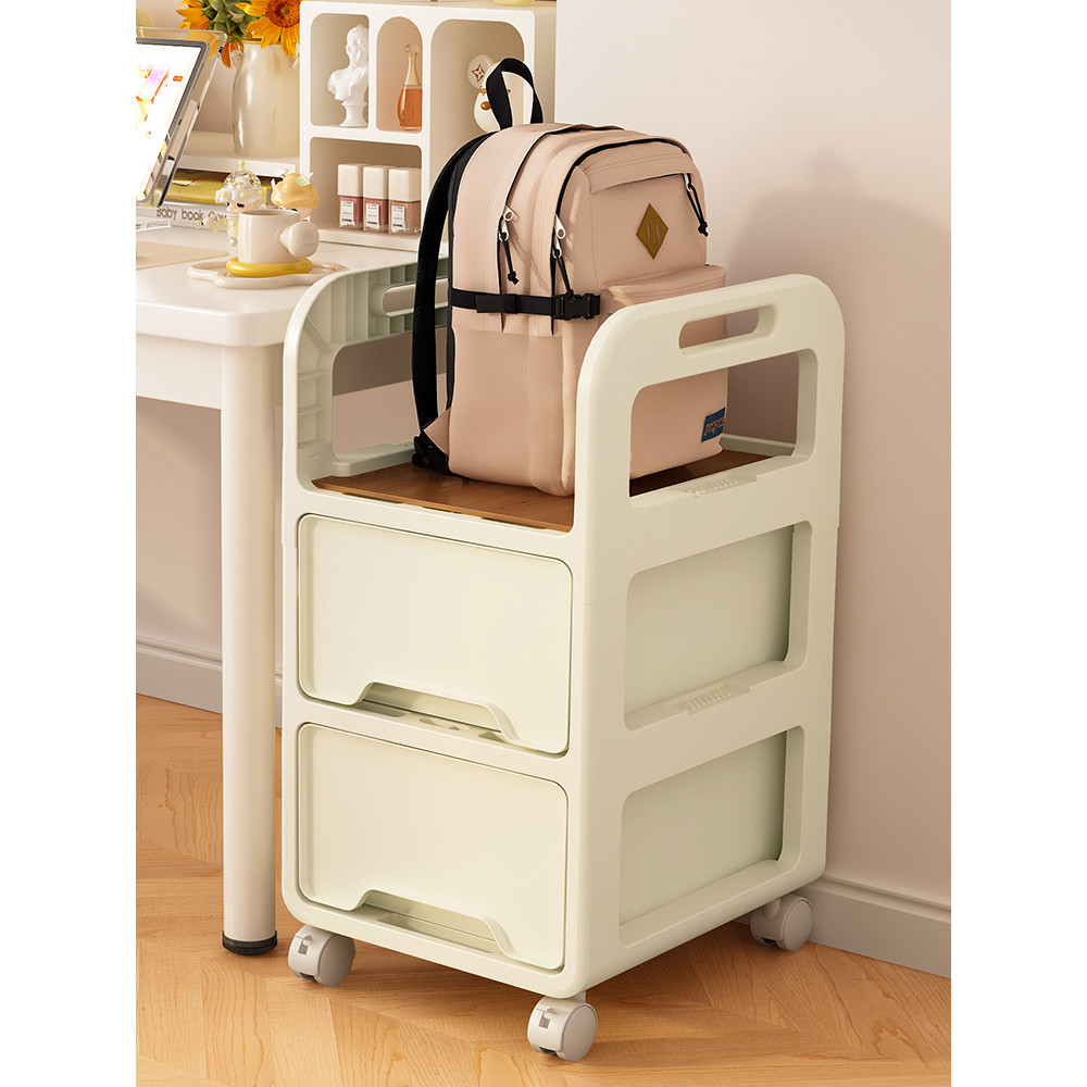 Rak Penyimpanan Beg Sekolah dengan Roda Rak Beg Pelajar Di Sebelah Meja ...
