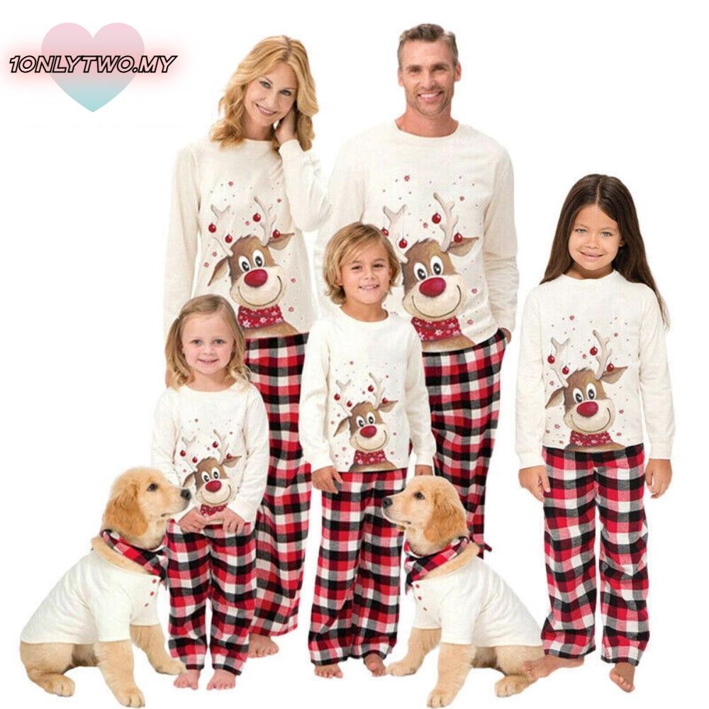 🎄1ONLYTWO👨‍👩‍👧‍👦 Family Matching Pyjamas, Cotton Outfits Pyjamas Set ...