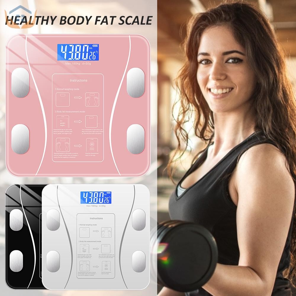 Bluetooth Body Fat Scales Smart Digital Bathroom BMI Weight Scales for Body Composition Analyzer ...