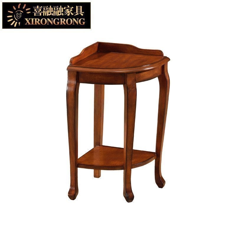 Meja Sisi Sofa Kayu Pepejal Gaya Amerika Sudut Ruang Tamu Meja Sudut ...