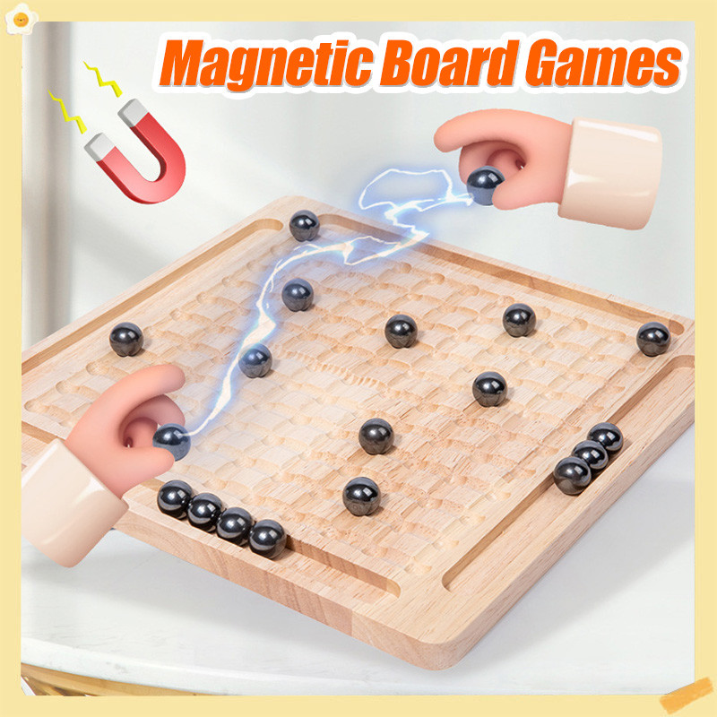 Magnetic Board Games Wooden Toys Interactive Table Games Magnetic Chess ...