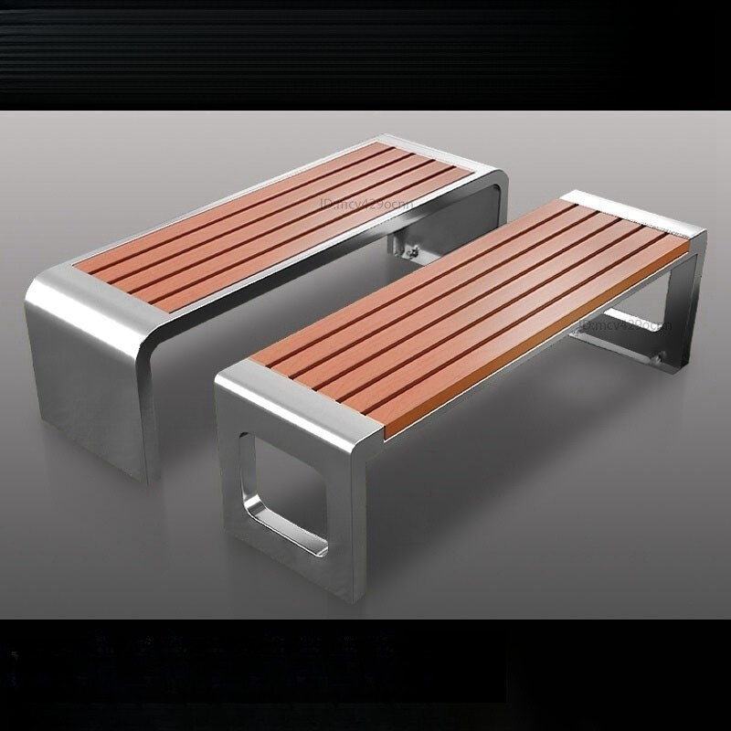 Park Chair Outdoor Long Chair Stainless Steel Anti-Corrosion Wood ...