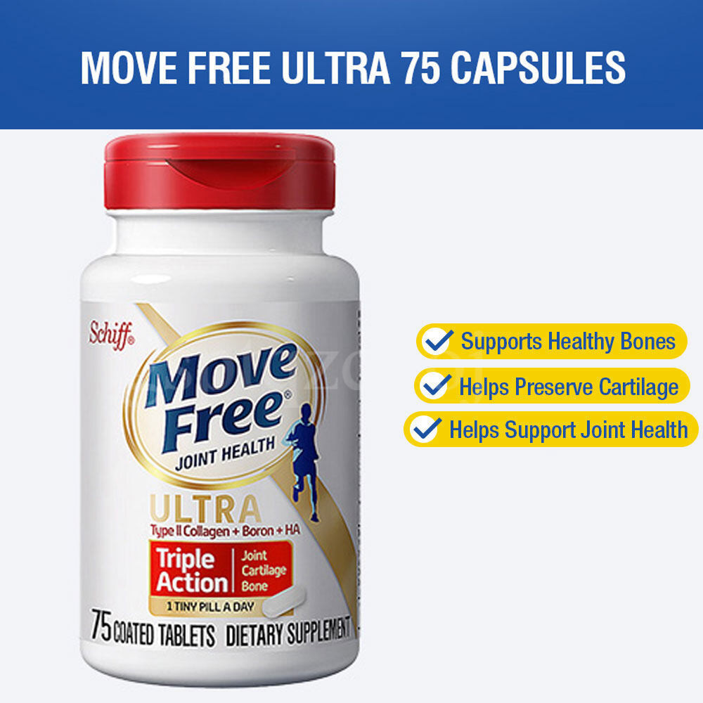 Schiff MoveFree Ultra Audlt bersama kesihatan tambahan Triple tindakan dengan TypeⅡ kolagen ...