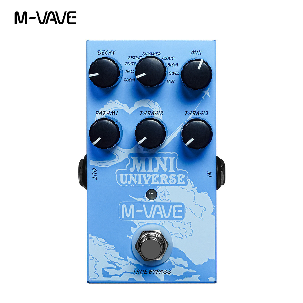 M-vave Mini Universe Digital Reverb Pedal 9 Reverb Effects Room/Shimmer ...