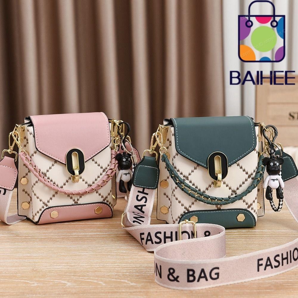 BAIHEE Crossbody Bag, Rhombic Wide Strap Shoulder Bag, Fashion Simple ...