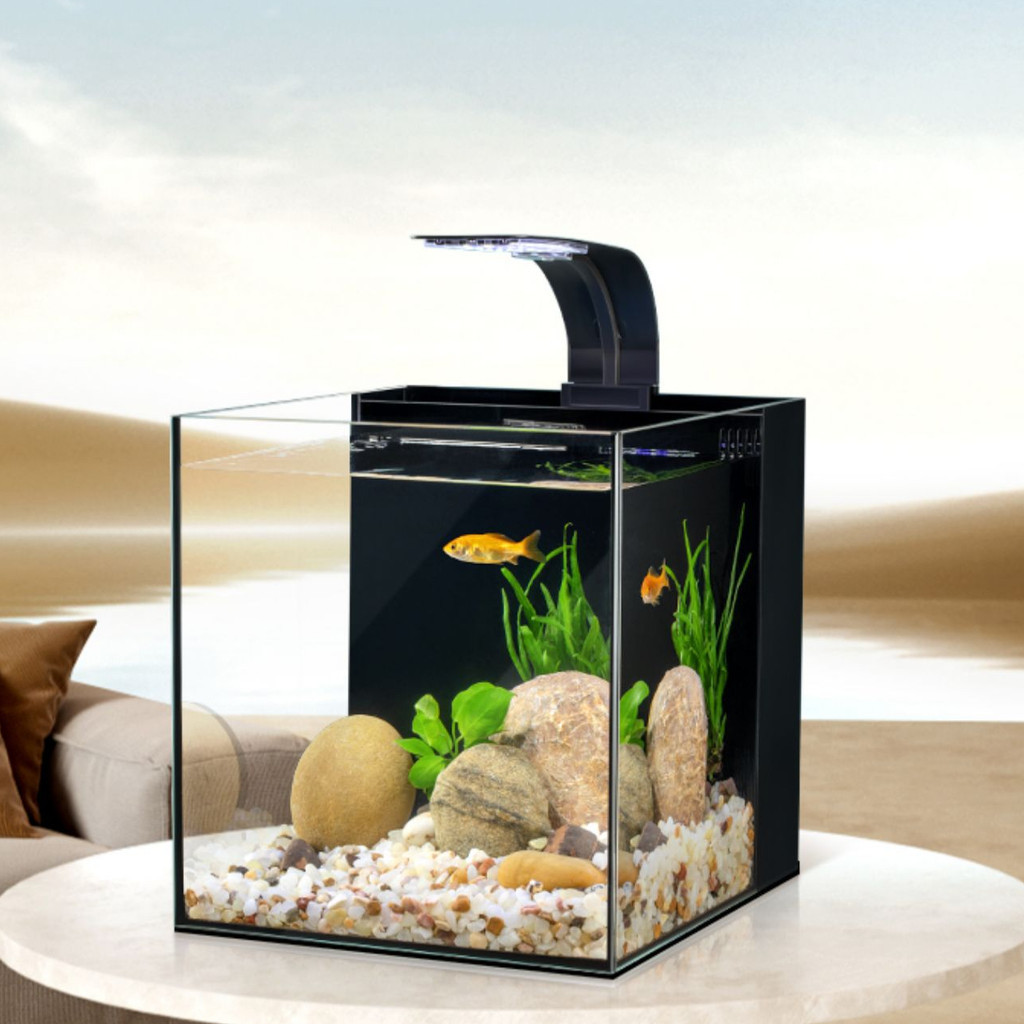 YEE 30*30*27CM Small Fish Tank 7.2L 16L 21L Ecological Desktop Back ...