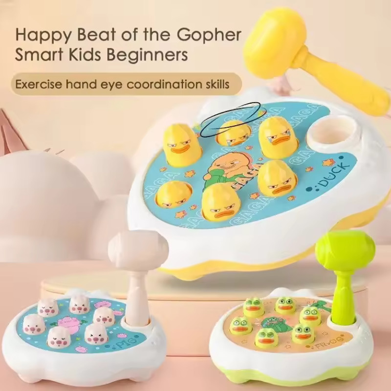 Hamster Hammer Toys Beating The Ground Mouse with Hammer Cartoon Cute ...