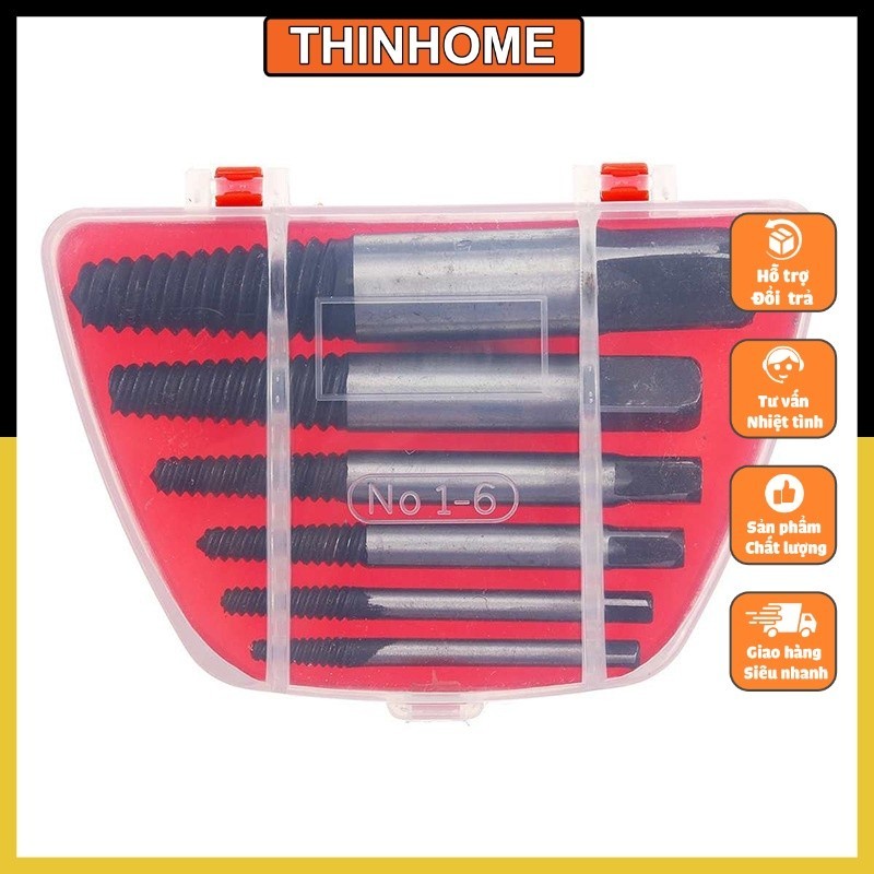 Screw bit set to remove broken screws, threaded screw bolt remover set ...