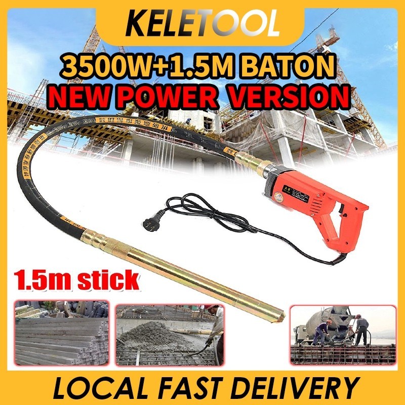 3500W Electric Concrete Vibrator Konkrit Vibrator Mesin Penggetar ...