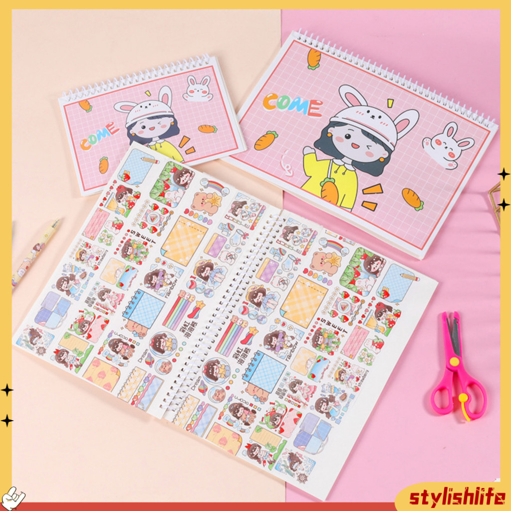 [stylishlife] Cartoon Handbook Double Coil Binding Thickened Paper ...