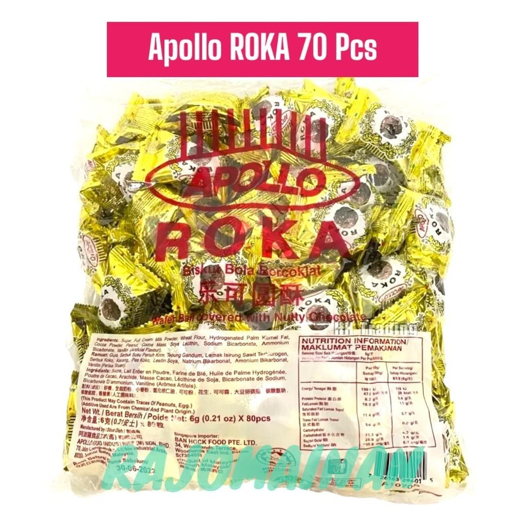Apollo Roka Chocolate Wafer Ball 70 pcs | Shopee Malaysia