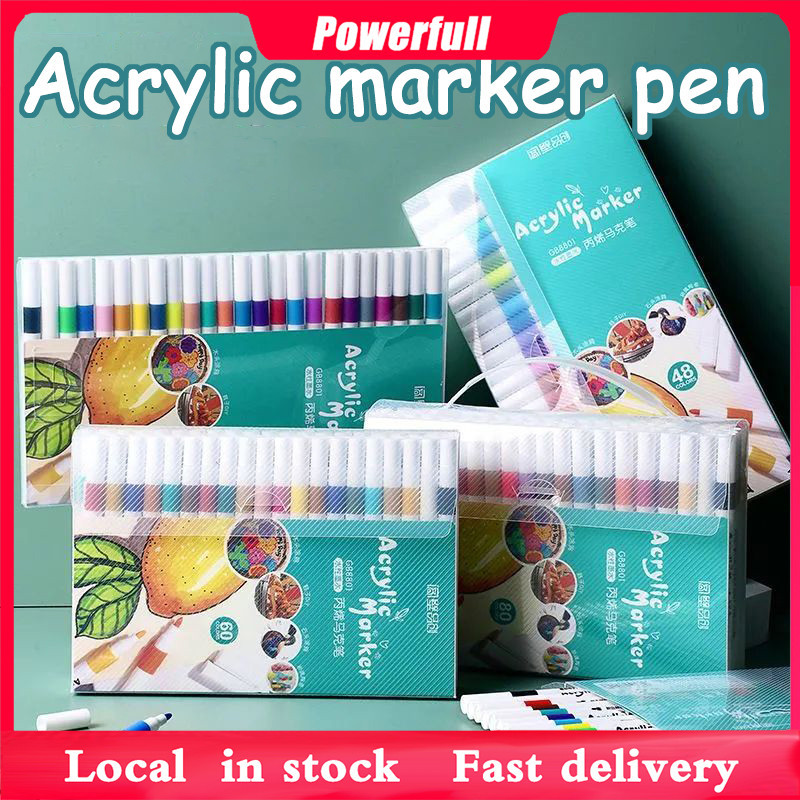12/24/36/48/60/80 Colors Watercolor Brush Pen Colors Dual Tip Brush ...