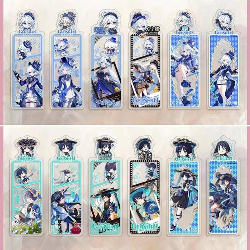 6Pcs/Lot Game Genshin Impact Acrylic Bookmark Cute Furina de Fontaine ...
